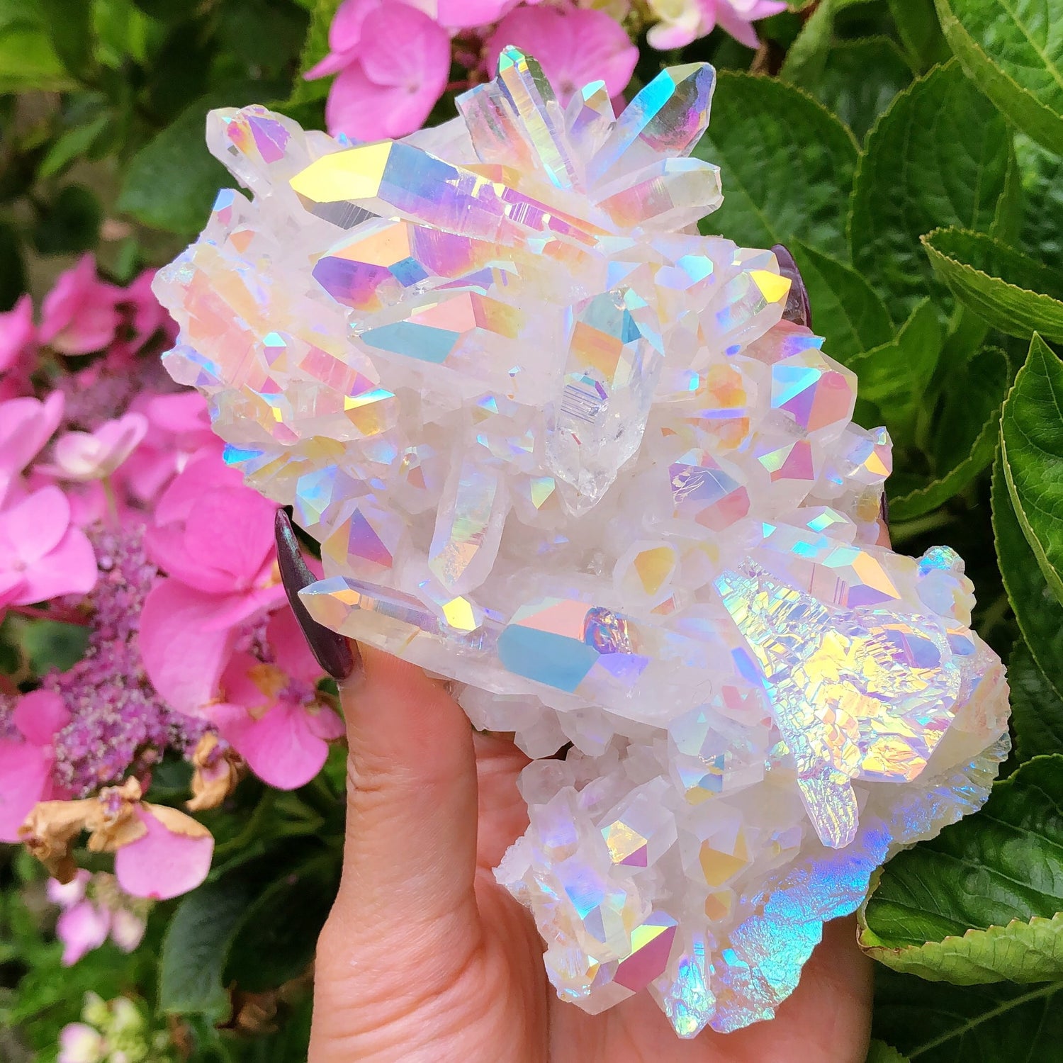 Angel Aura Himalayan Quartz XXL Display Cluster #1 | unicornmanor