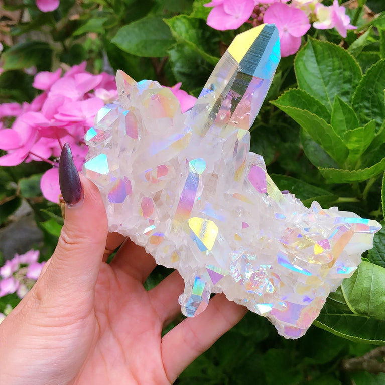 Angel Aura Himalayan Quartz with Lemurian XXL Display Cluster #2 ...