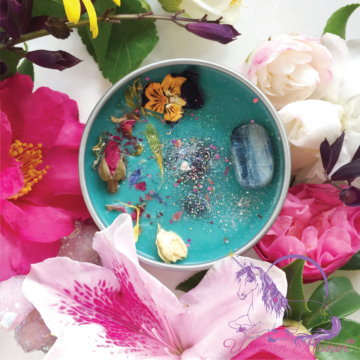 Mystic Unicorn Nymph's Kiss Crystal Candle | unicornmanor