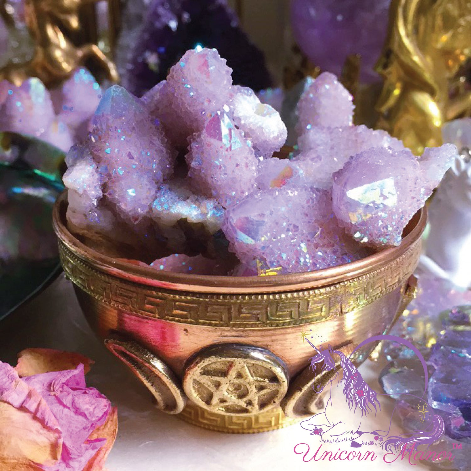 Triple Moon Goddess Copper Bowl | unicornmanor